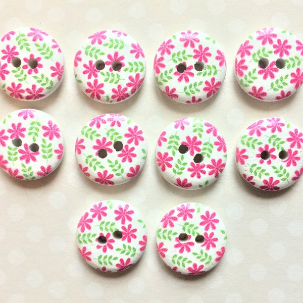 Pretty Pink Buttons - Etsy