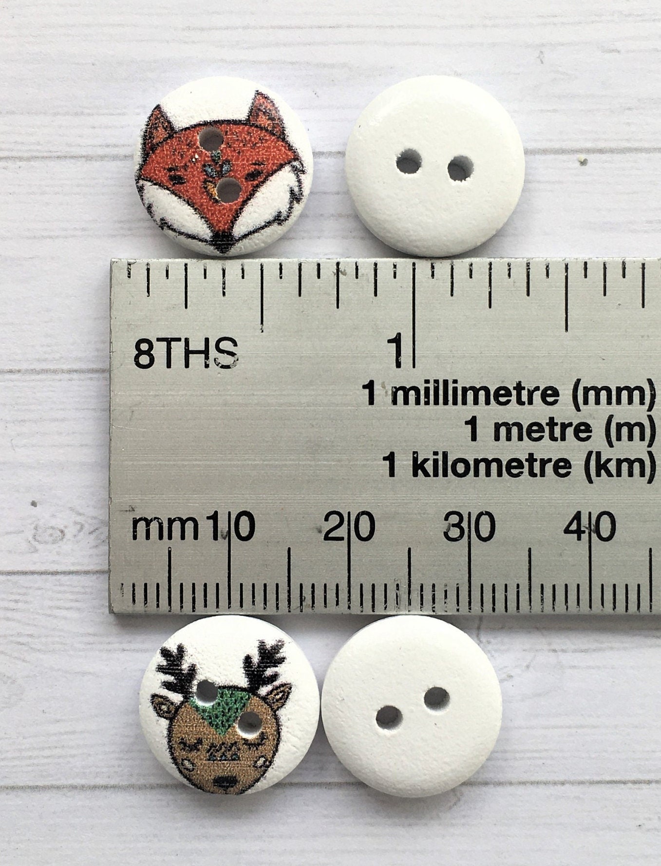 15mm ANIMAL FACE THEME Buttons X 10 Cute Little Forest Animal - Etsy
