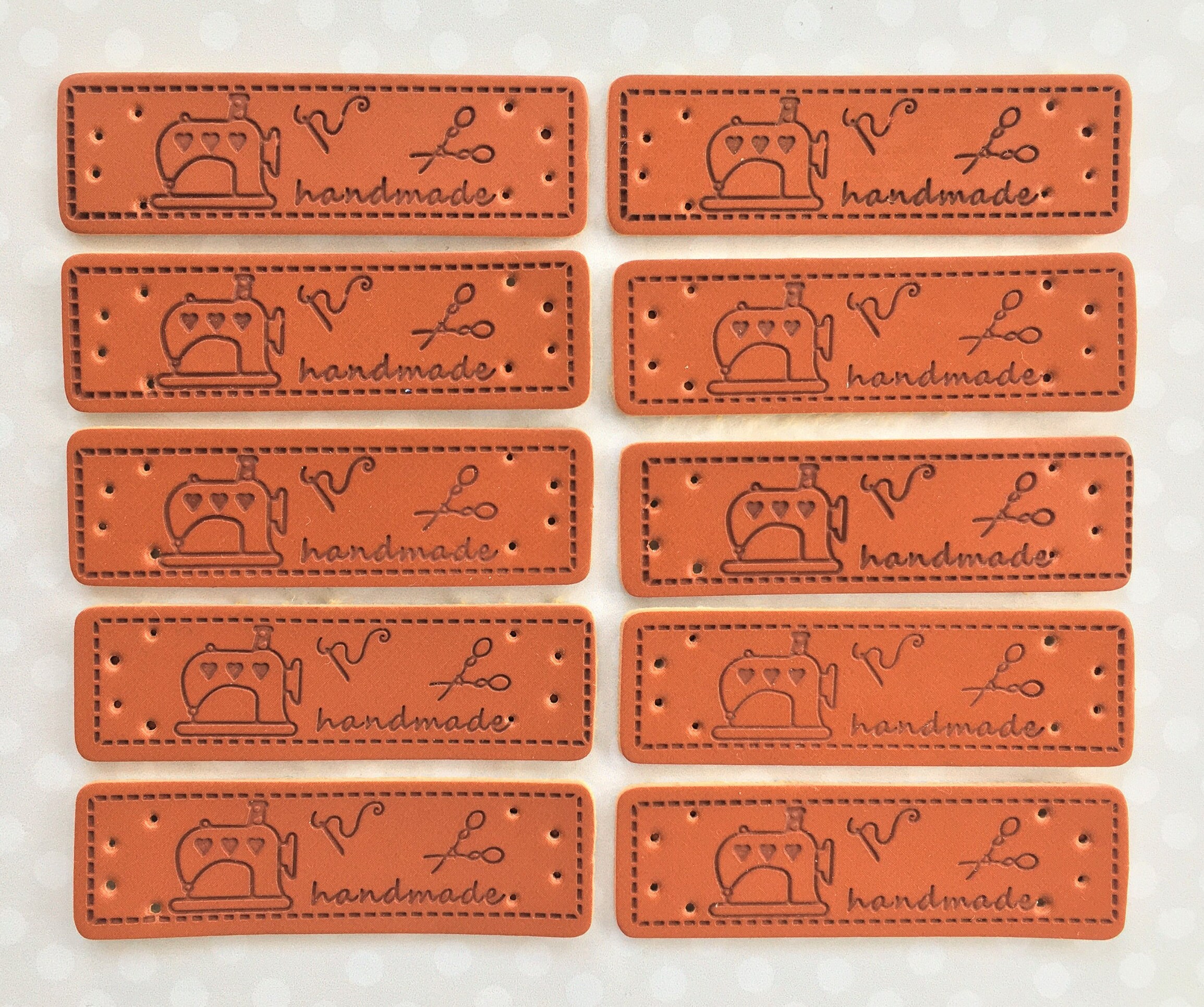 10 X PU Leather Look Labels Leather Look Handmade Labels - Etsy UK