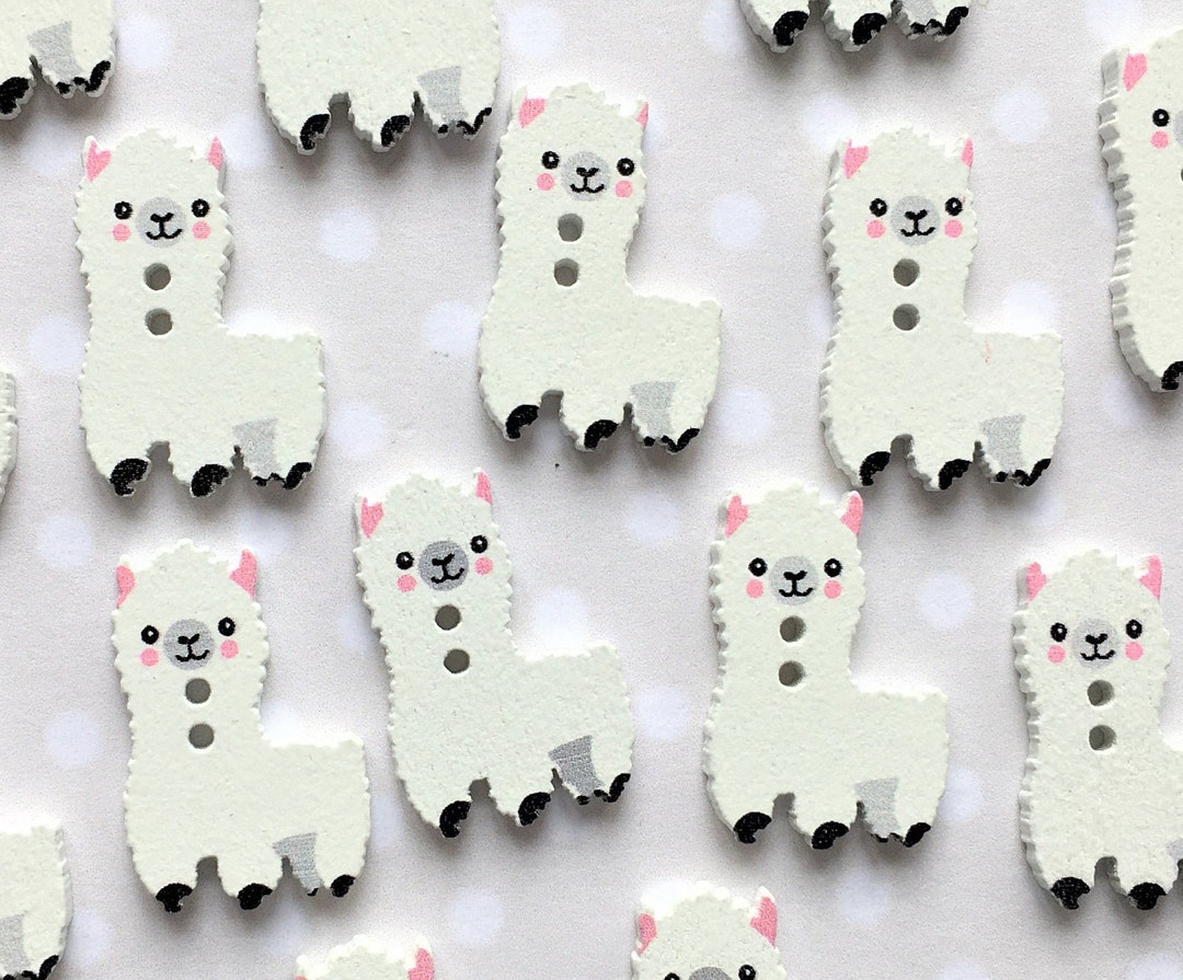 Llama/alpaca Wooden Buttons, 25mm X 16mm (set of 10) - Etsy