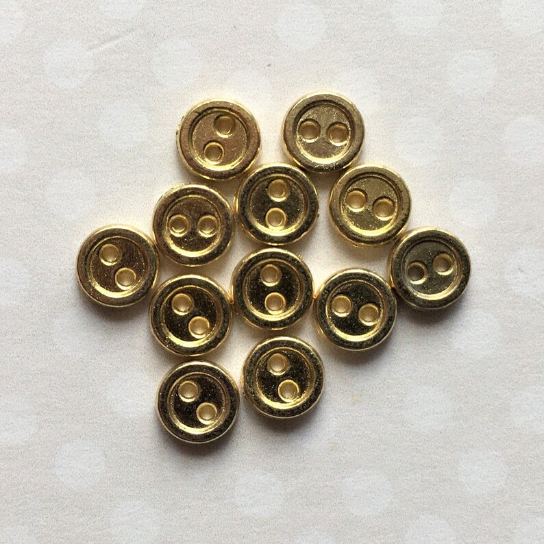 6mm Mini Metal Buttons, Round, Doll and Toy Making (12 Pc) - Etsy