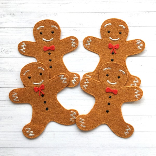 Felt Gingerbread Man - Etsy UK