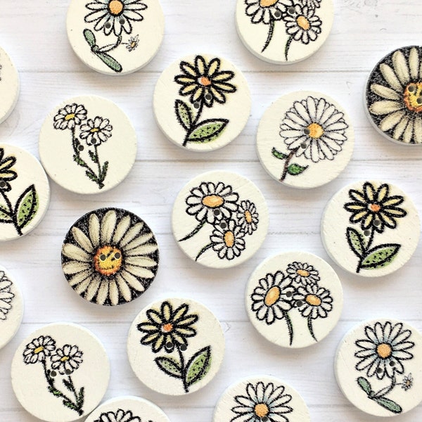 Daisy Buttons - Etsy