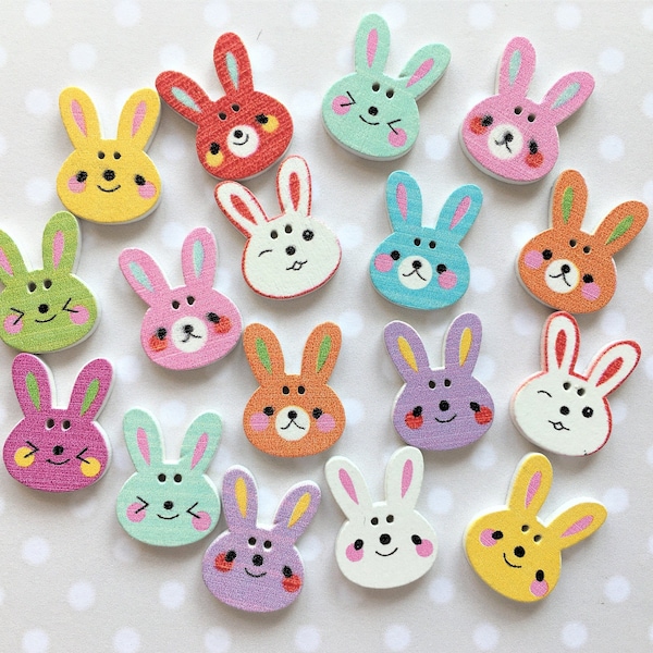 Bunny Buttons - Etsy