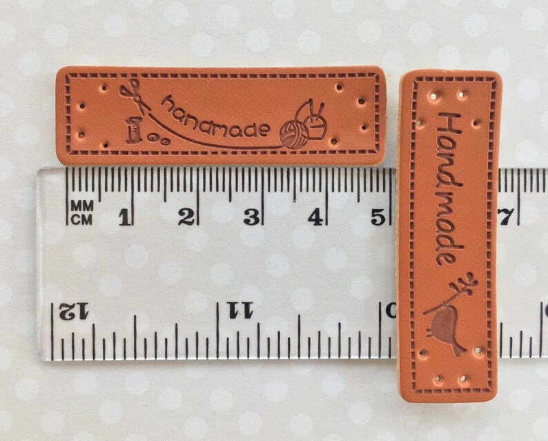 10 X PU Leather Look Labels Leather Look Handmade Labels - Etsy UK