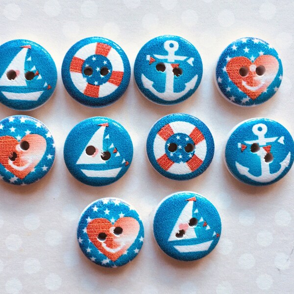 Nautical Buttons - Etsy