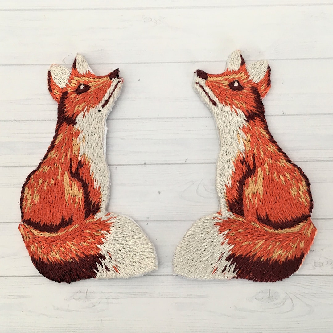 IRON ON LARGE Fox Patches. Large Fox Patches, Iron on Patch, Animal ...
