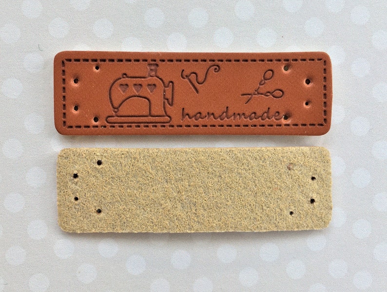 10 X PU Leather Look Labels Leather Look Handmade Labels - Etsy UK