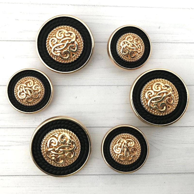 Black Coat Buttons - Etsy