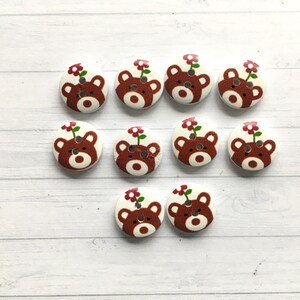 15 Mm WILD ANIMAL THEME Buttons Round X 10, Cute Little Wild Animal ...