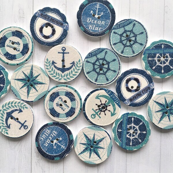 Beach Theme Buttons - Etsy