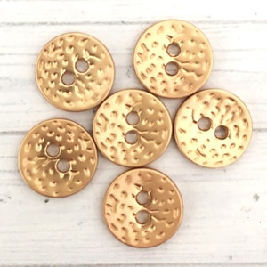 11mm Beautiful Metal Buttons, Matt Gold, Black/gold, Silver or Gold ...