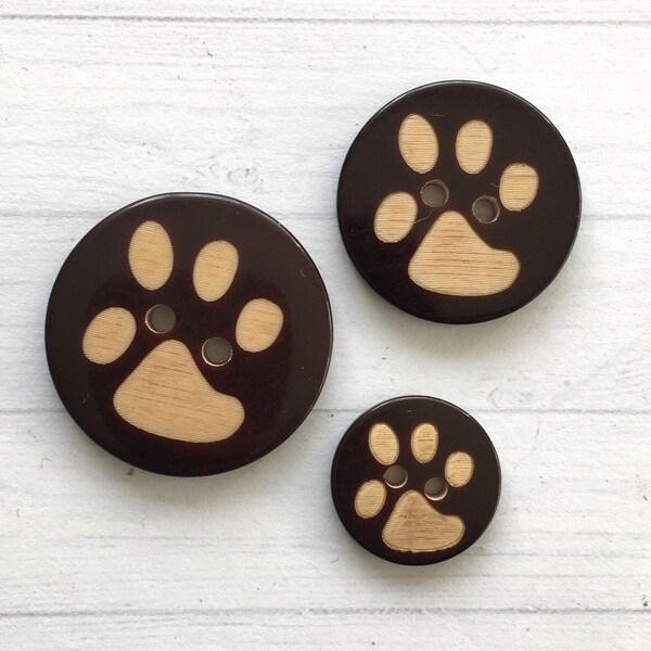 Paw Print Buttons - Etsy