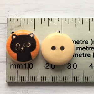 15 Mm CAT BUTTONS X 10, Cute Little Cat Buttons, Cat Buttons, Cat ...