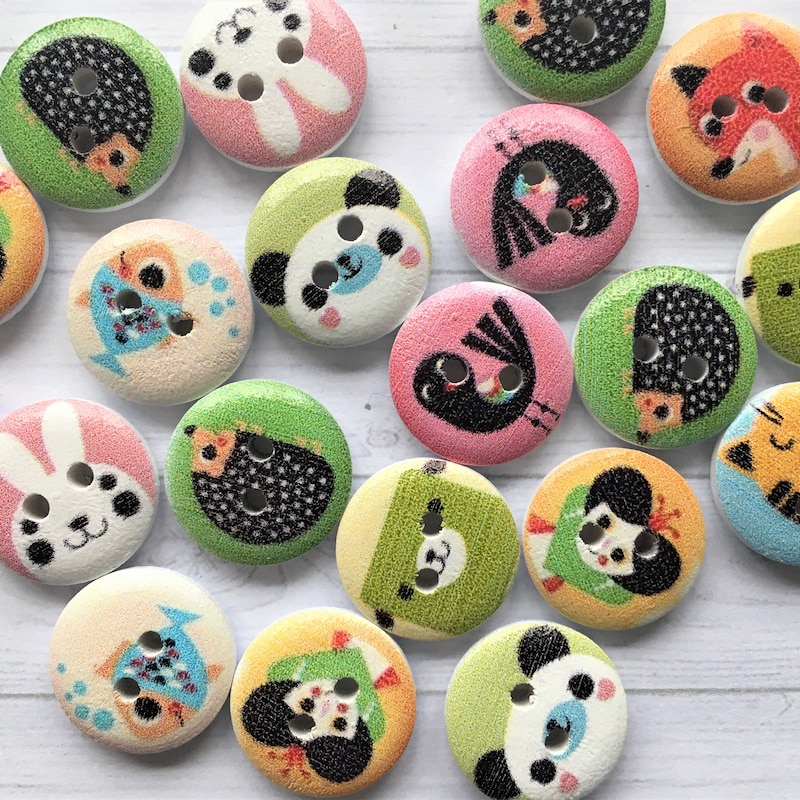Animal Buttons - Etsy