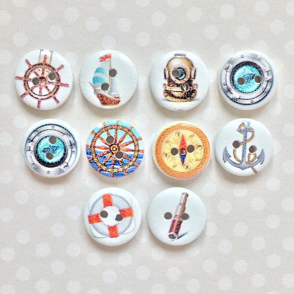 Nautical Buttons - Etsy