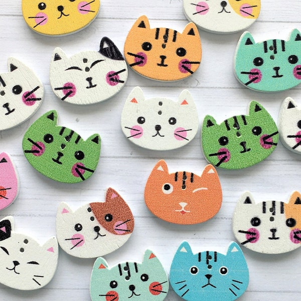 Cat Buttons - Etsy