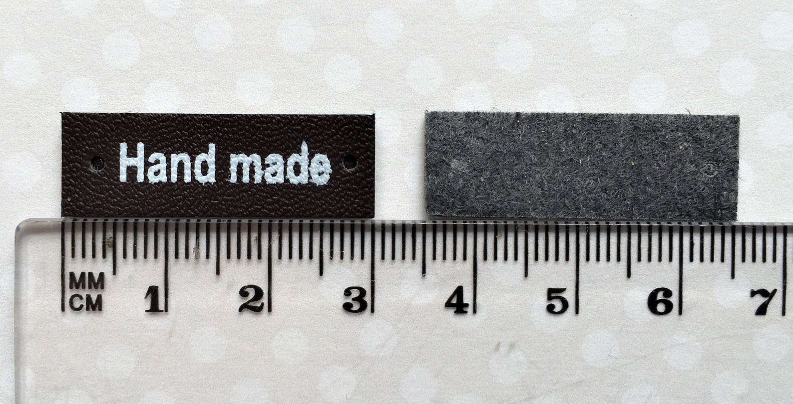 10 X PU Leather Look Labels, Leather Look Handmade Labels, Hand Knitted ...