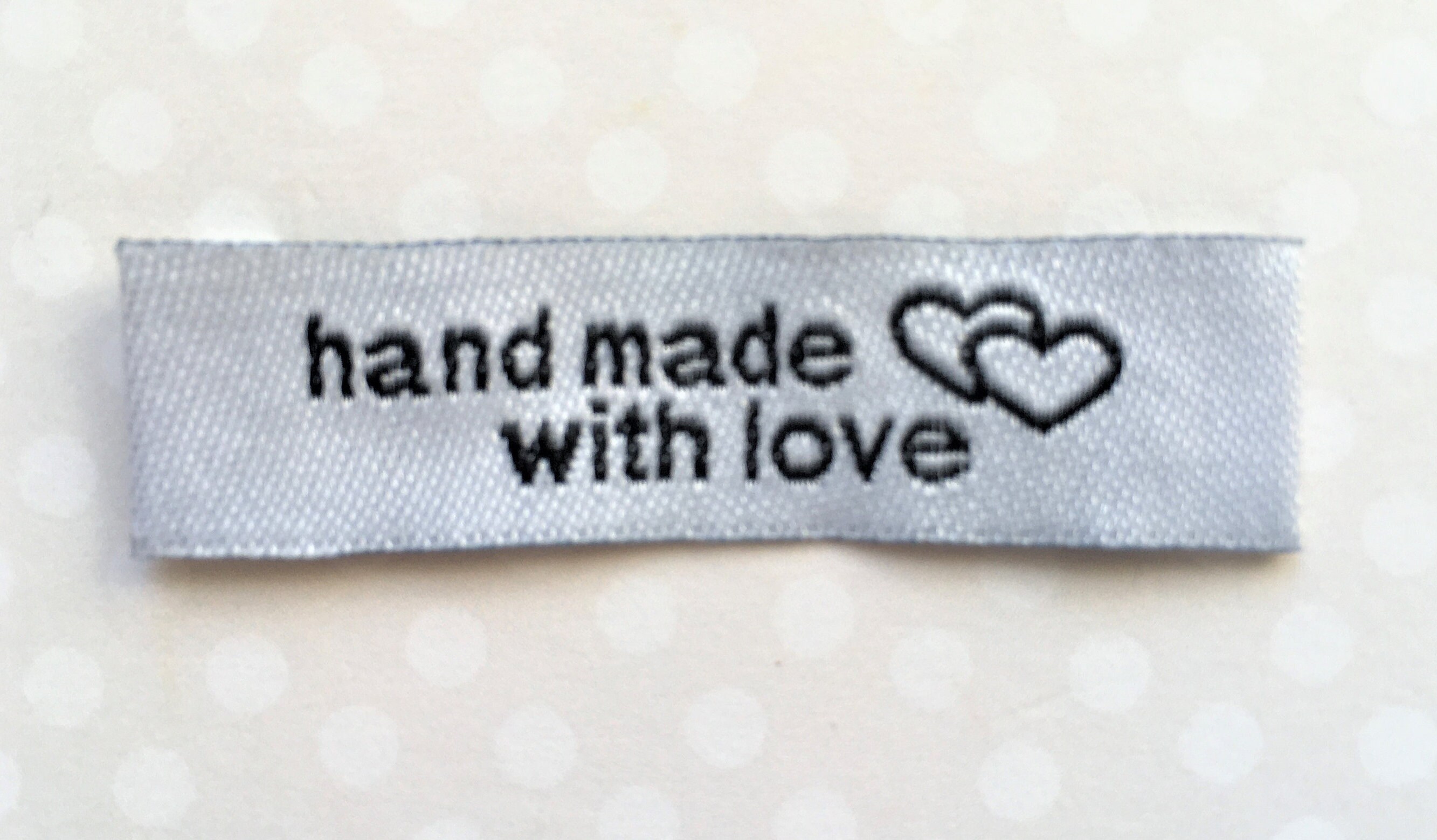 10 x CLOTH HANDMADE labels Handmade with love labels Sew on | Etsy