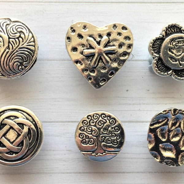 Silver Buttons - Etsy