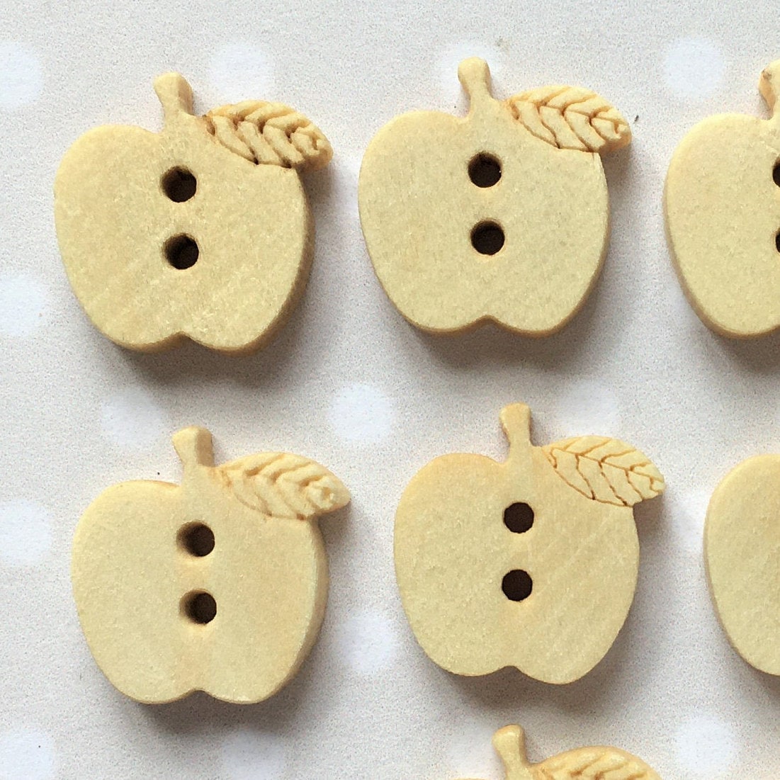 APPLE BUTTONS X 10 Cute Wooden Apple Buttons Wooden Apple - Etsy