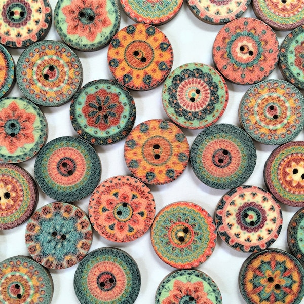 Bohemian Buttons - Etsy