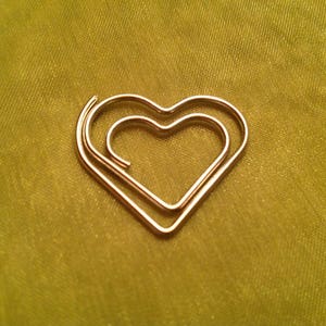 10x Heart-shaped Paper Clips 2.5 X 2.5 Cm Silver, Gold or Rose Gold ...