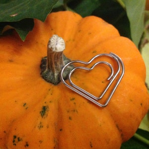 10x Heart-shaped Paper Clips 2.5 X 2.5 Cm Silver, Gold or Rose Gold ...