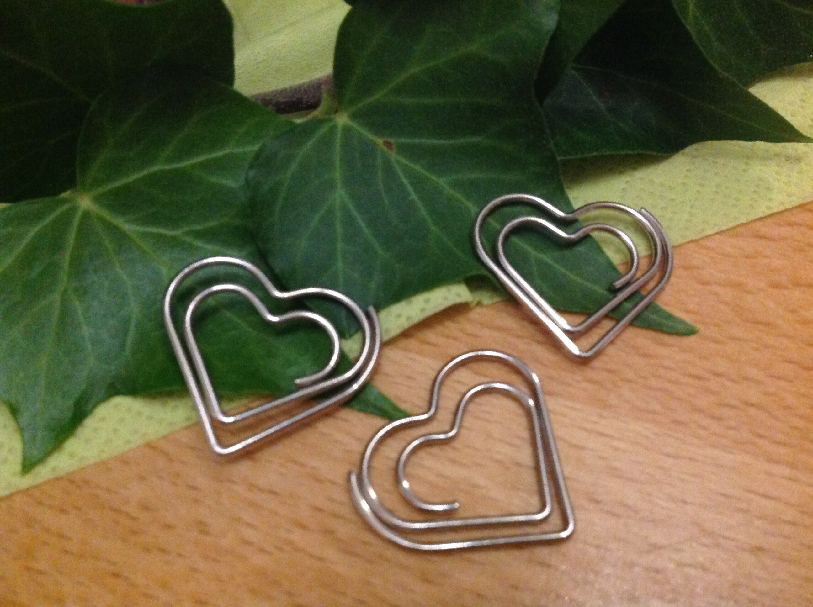 10x Heart-shaped Paper Clips 2.5 X 2.5 Cm Silver Gold or - Etsy