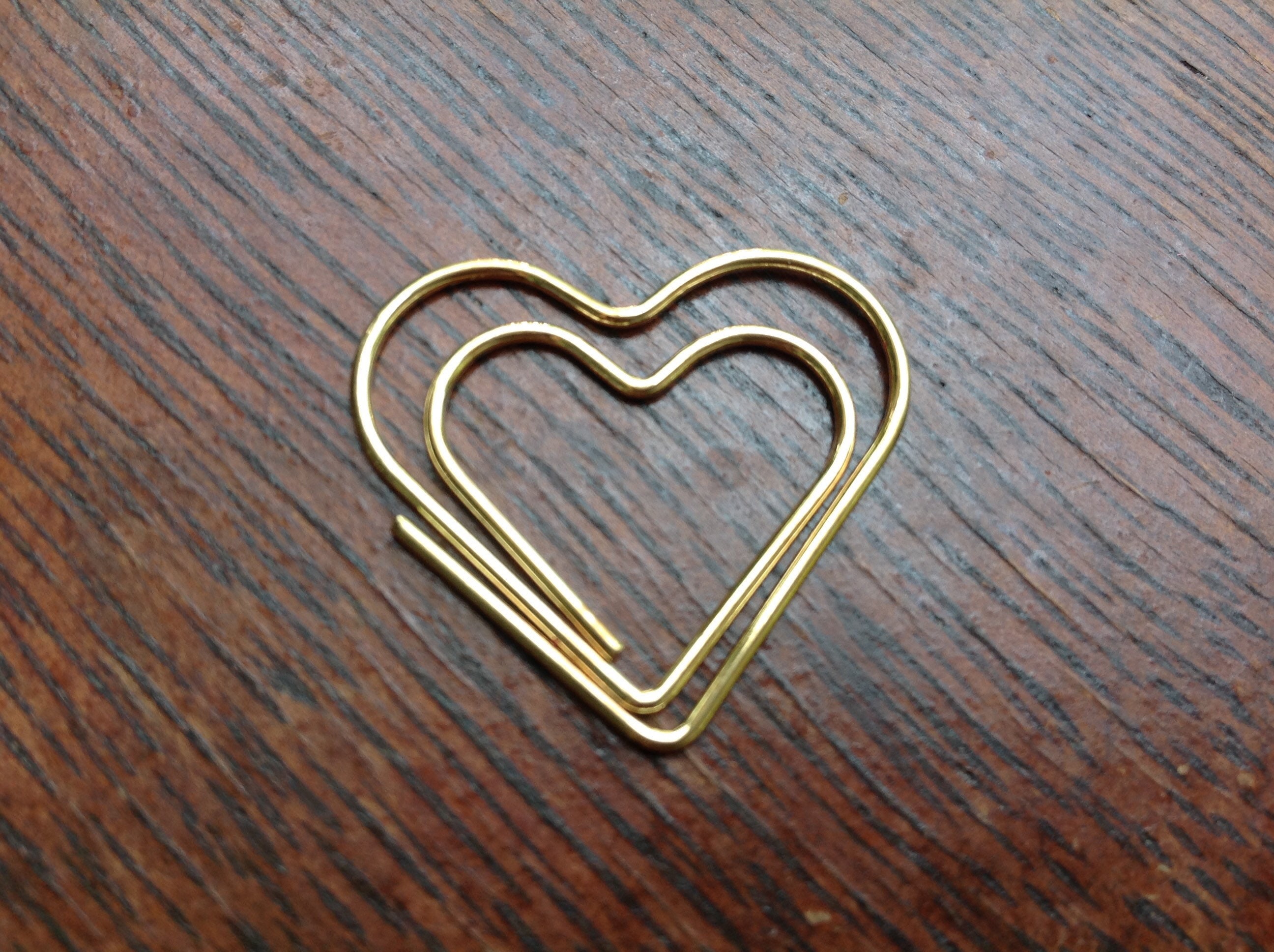 10x Heart-shaped Paper Clips 2.5 X 2.5 Cm Silver Gold or - Etsy