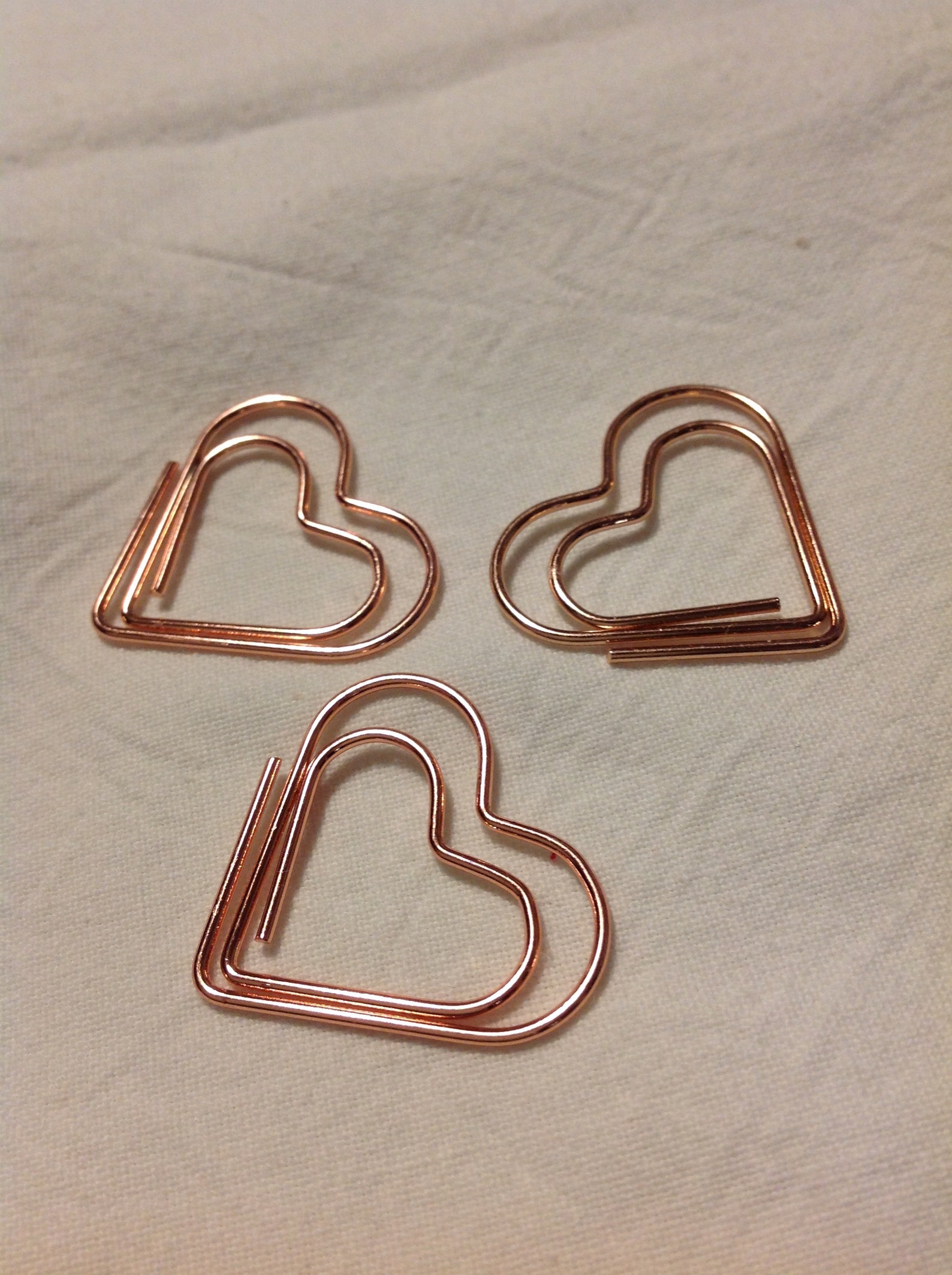 10x Heart-shaped Paper Clips 2.5 X 2.5 Cm Silver Gold or - Etsy