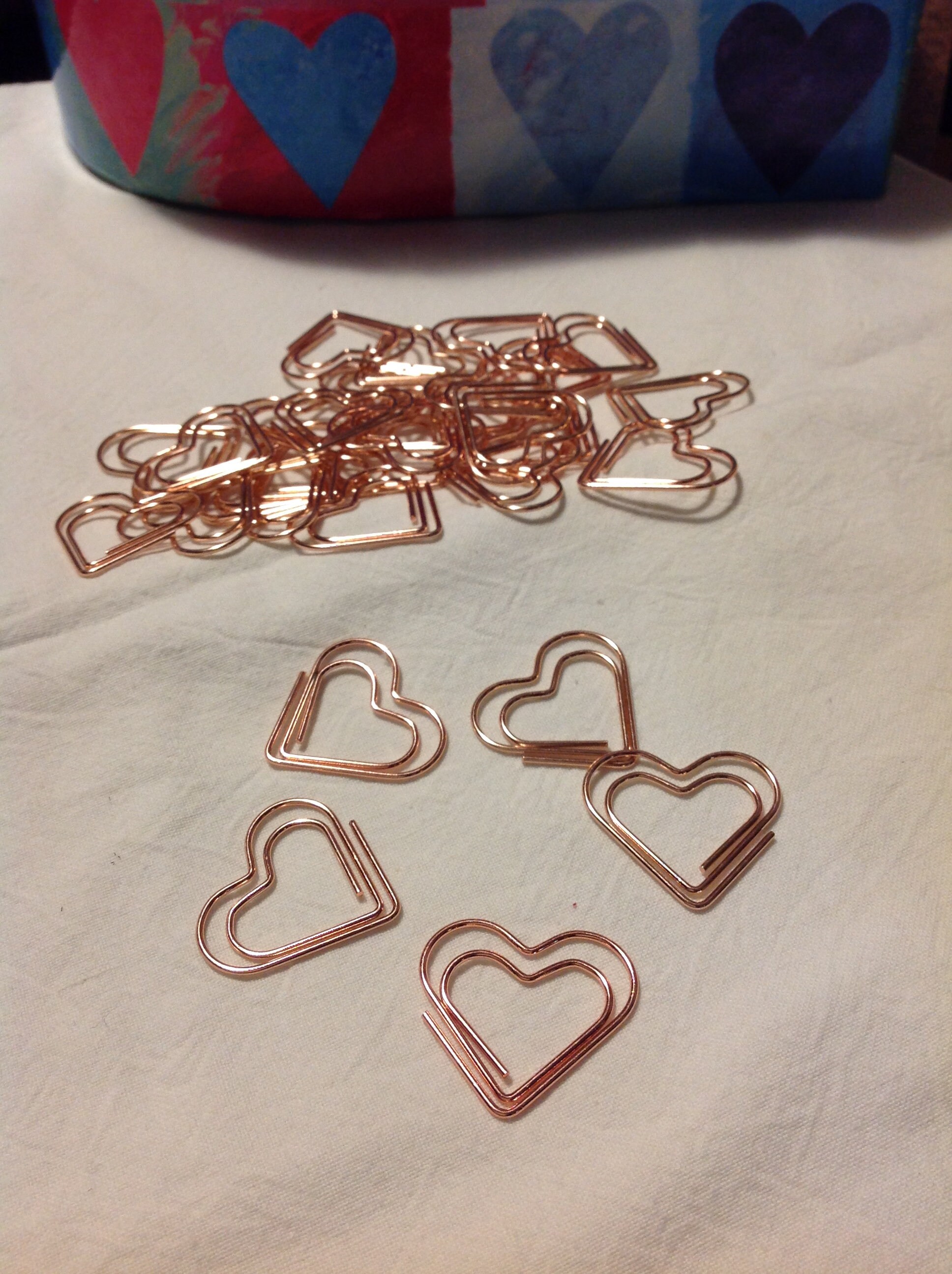 10x Heart-shaped Paper Clips 2.5 X 2.5 Cm Silver Gold or - Etsy