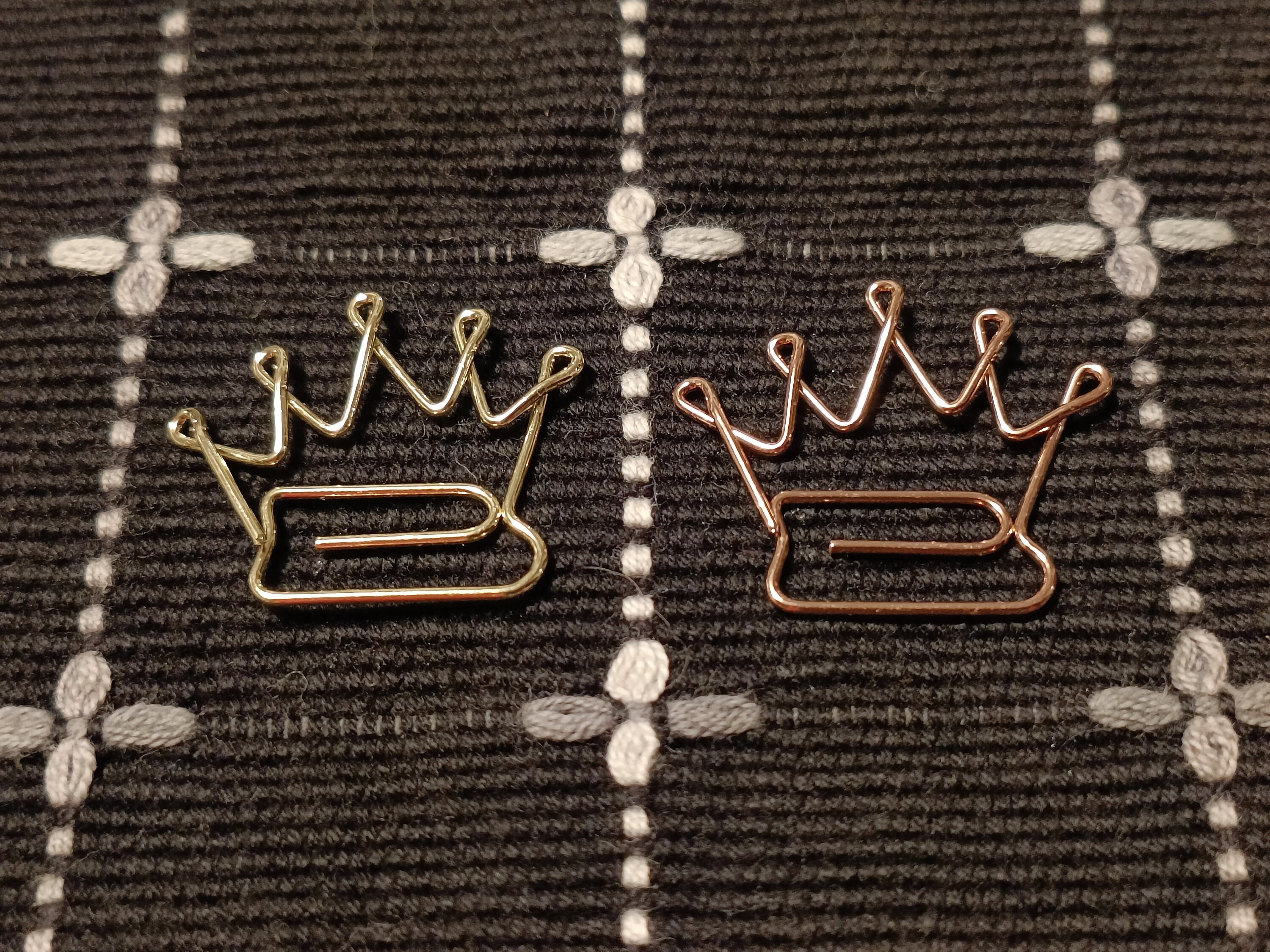 20x BIG D-CLIPS CROWN Metallic Paper Clips. Gold or Rosegold gift Ideas ...