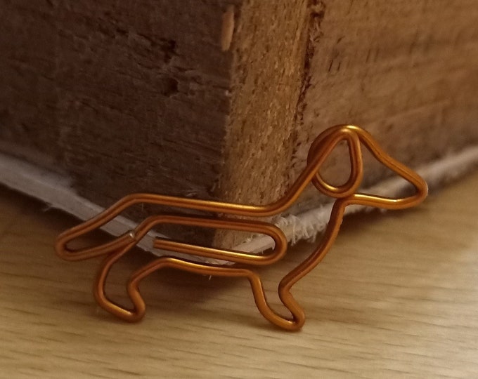 Dog Paper Clip Set (6 Pcs), Dachshund Dog, Planner Bookmark, Paper ...
