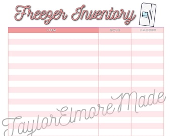 Printable Freezer Inventory Kitchen Inventory Inventory Tracker Freezer ...