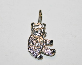 Vintage Sterling Silver Teddy Bear Moveable Parts Necklace Charm - Etsy