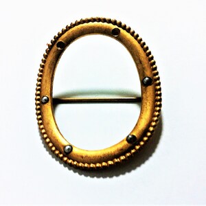 Antique French Ormolu Brooch With Faux Seed Pearls - Etsy