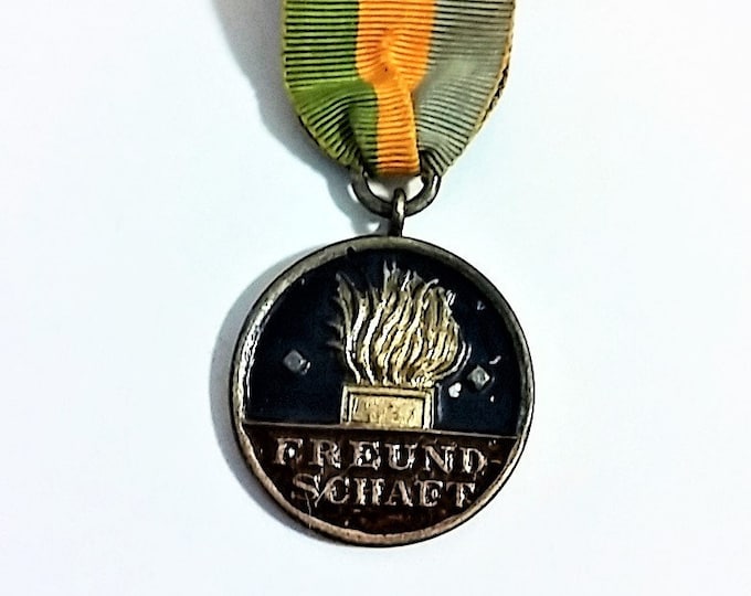 Vintage German Freundschaft Friendship Enamel Medal Brooch Pin - Etsy