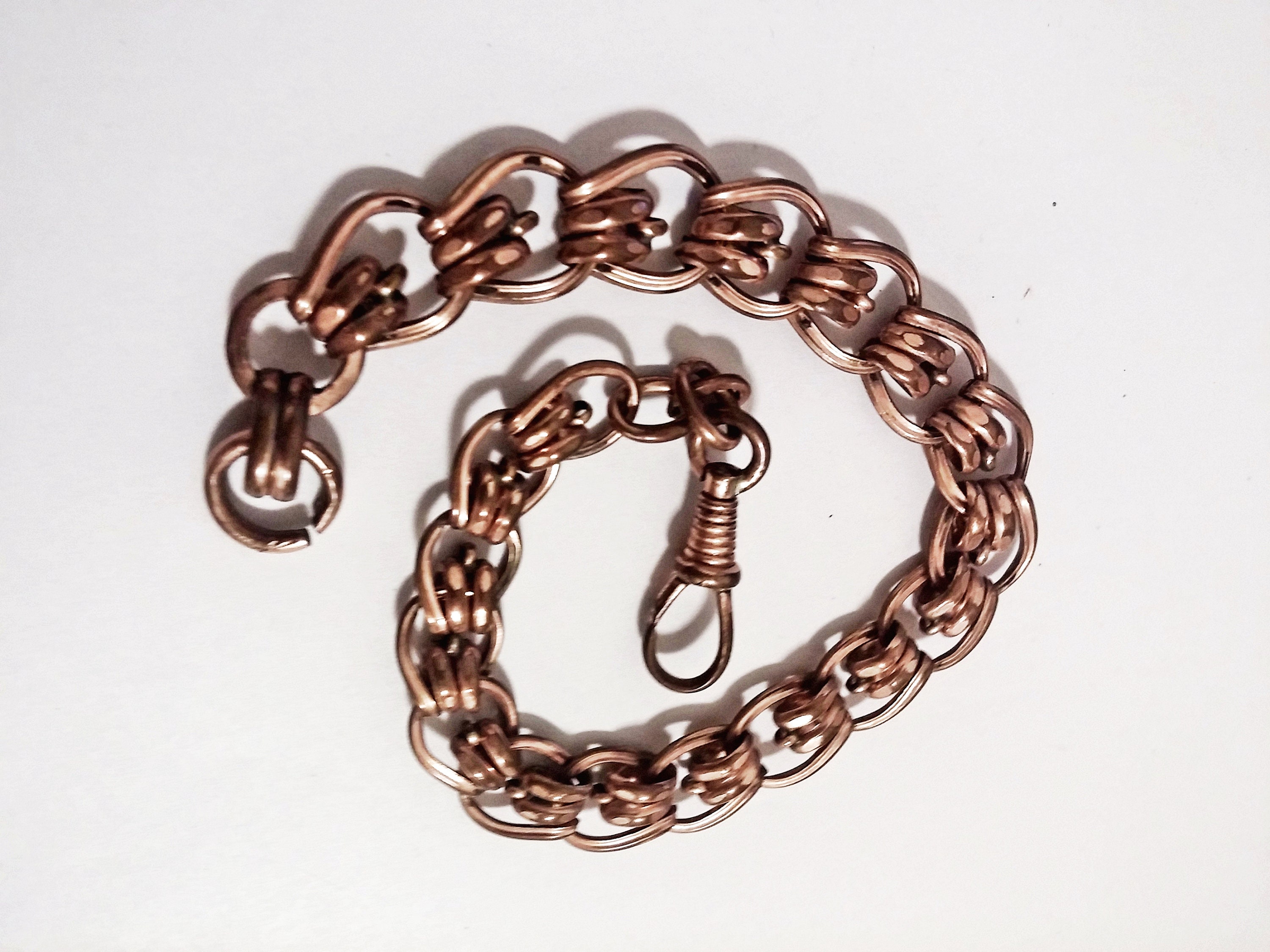 Antique Rose-Gold Plated Watch Chain | Etsy