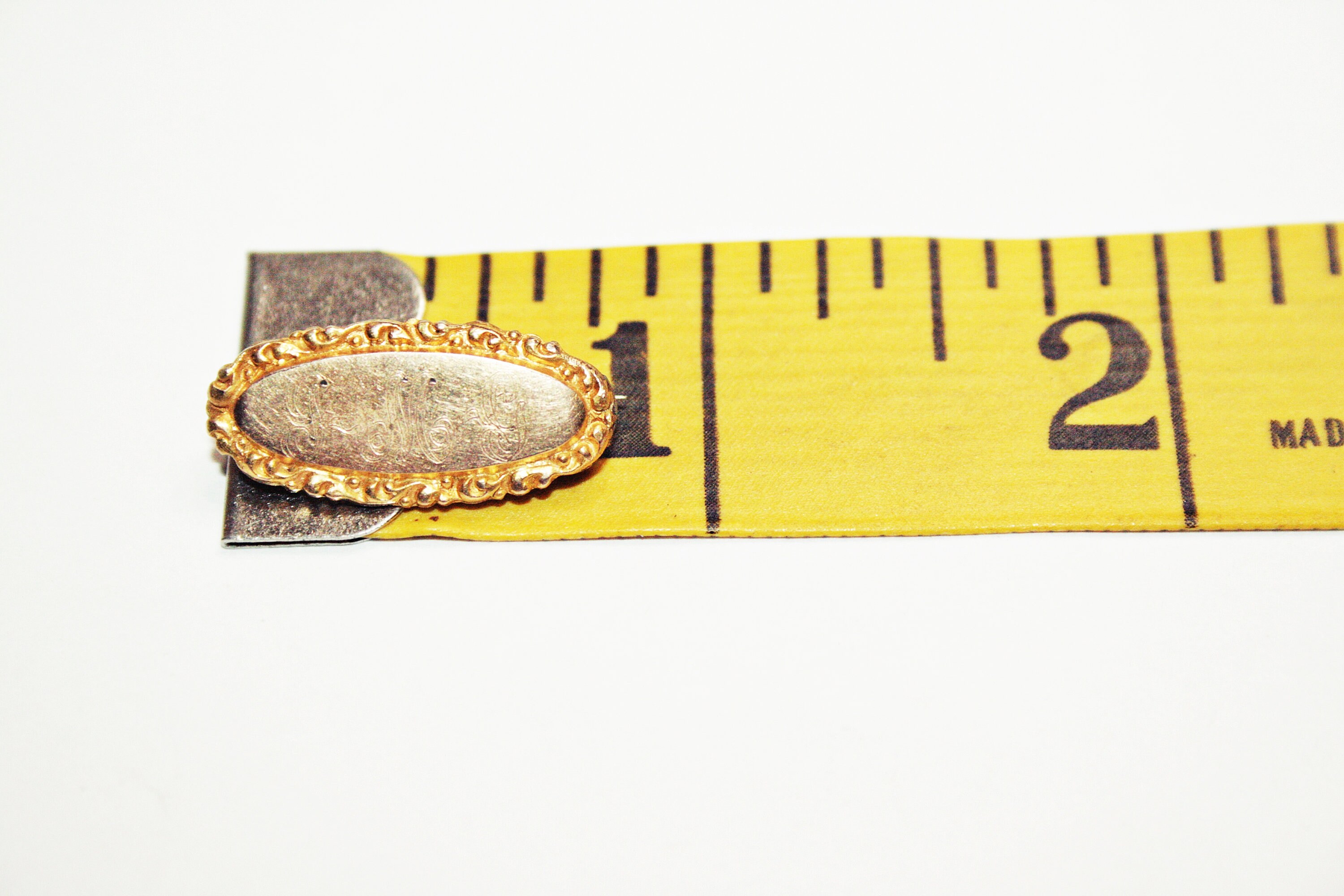 C1930 Art Deco Gold Filled Lingerie Pin Monogrammed JMS or | Etsy