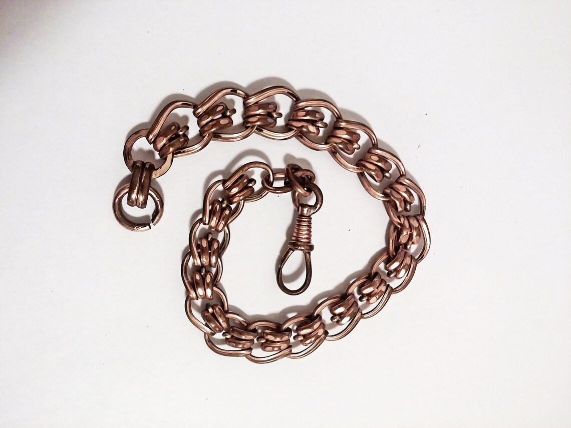 Antique Rose-gold Plated Watch Chain - Etsy