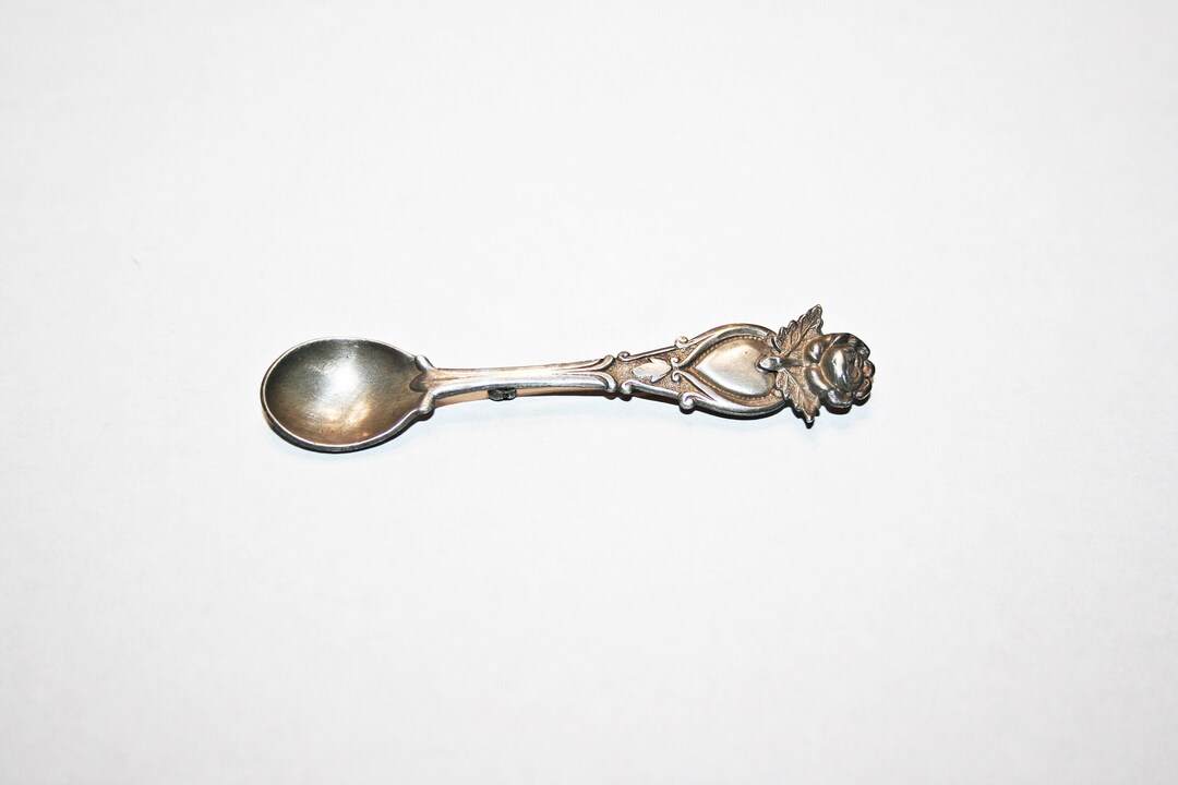 Vintage Sterling Silver Spoon Brooch - Etsy