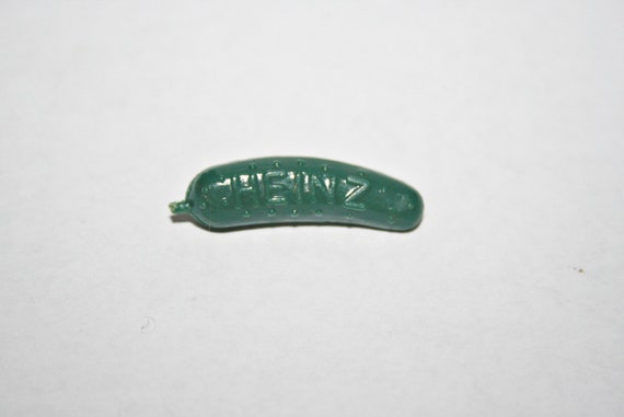 Antique Plastic Heinz Pickle Pin - Gem