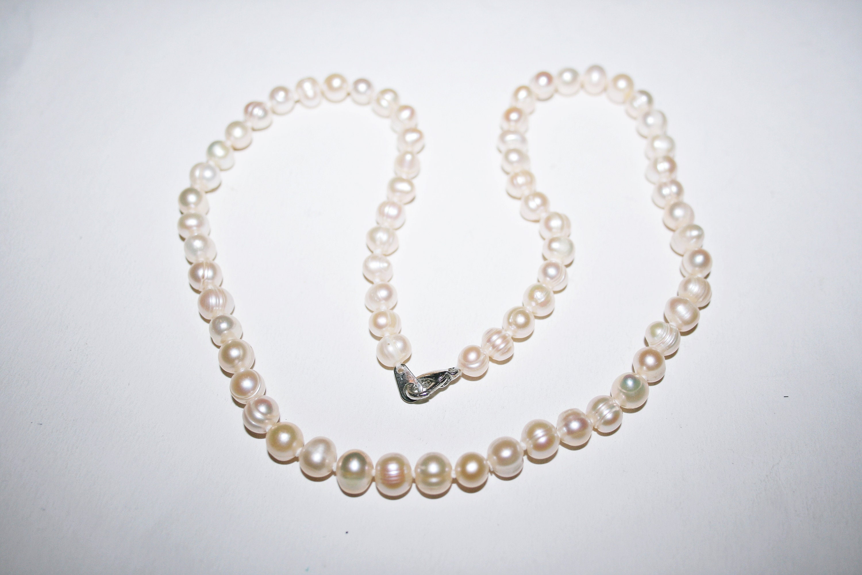 Vintage Genuine Freshwater Pearl Necklace | Etsy