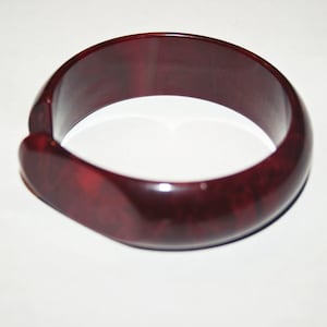 Antique Black Cherry Bakelite Bracelet Art Deco Plastic Cuff Bracelet ...