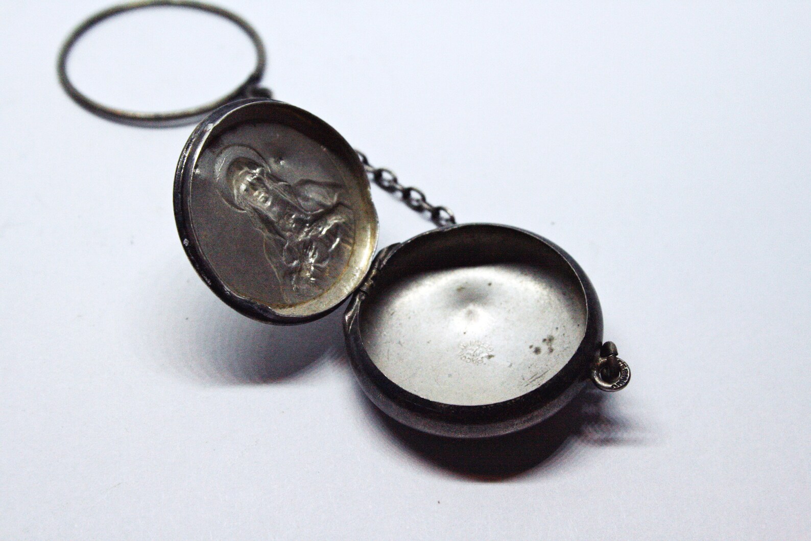 Antique German Alpaca Silver Mother Mary Reliquary Chatelaine - Etsy