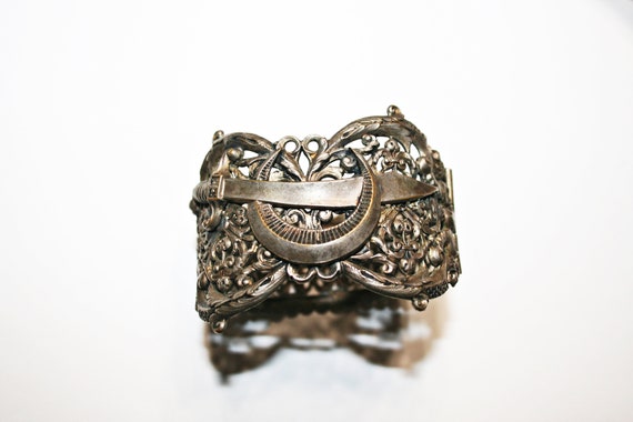 RARE Antique Masonic Shriners Cuff Bracelet - Gem