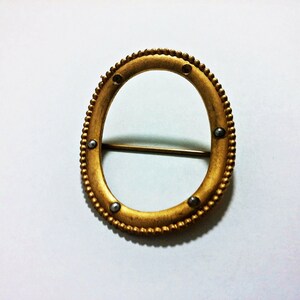 Antique French Ormolu Brooch With Faux Seed Pearls - Etsy