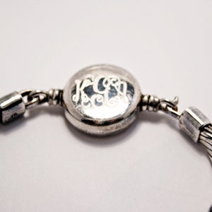 Vintage MCL KGA Sterling Silver Monogrammed Cuff Bracelet - Etsy