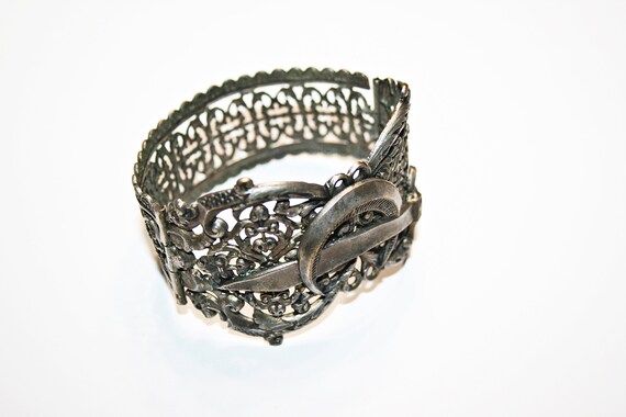 RARE Antique Masonic Shriners Cuff Bracelet - Gem